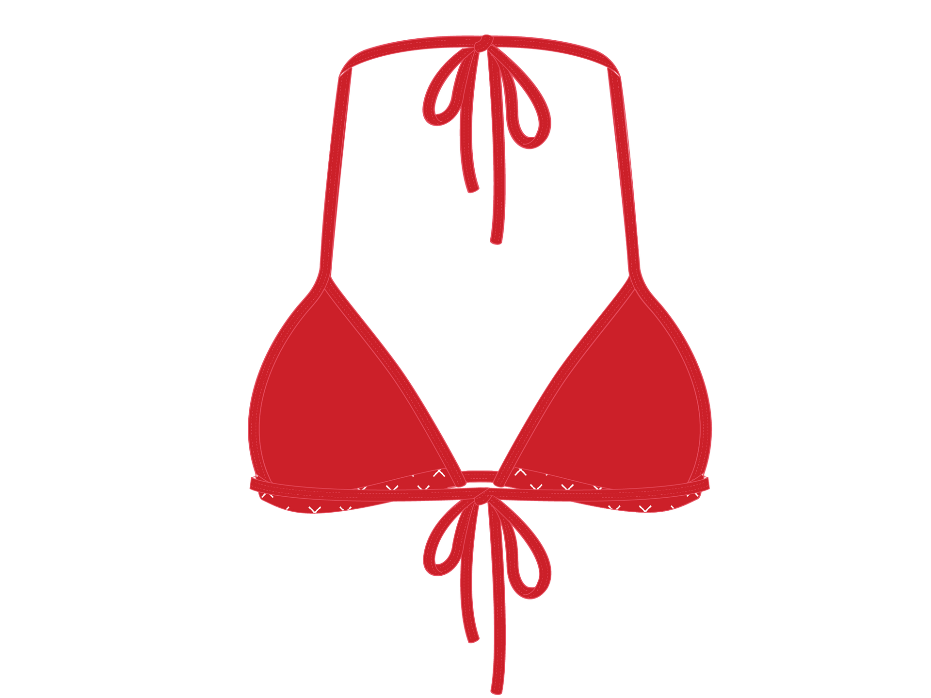 Red Logo Print Bikini Top – Boutine LA