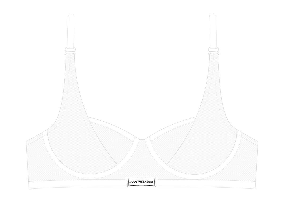 White Mesh Lace Underwire Bra – Boutine LA