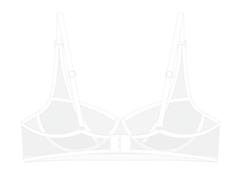 White Mesh Lace Underwire Bra – Boutine LA