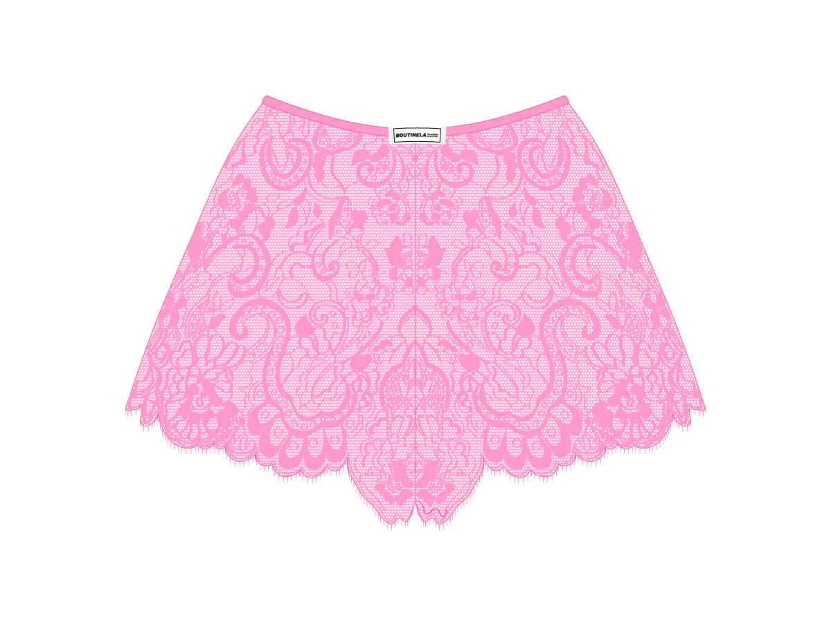 Cupid Pink Minimal Lace Shorts – Boutine LA