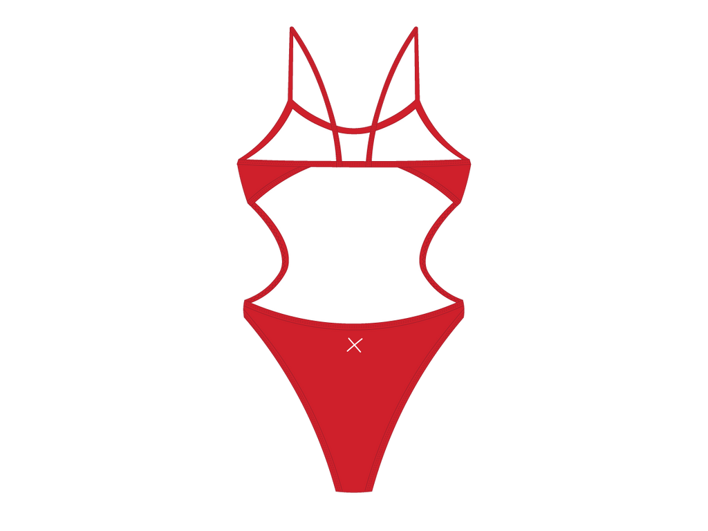 Rose Red Dive One Piece – Boutine LA