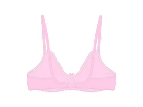 Dusty Pink Lace Bow Bra – Boutine LA