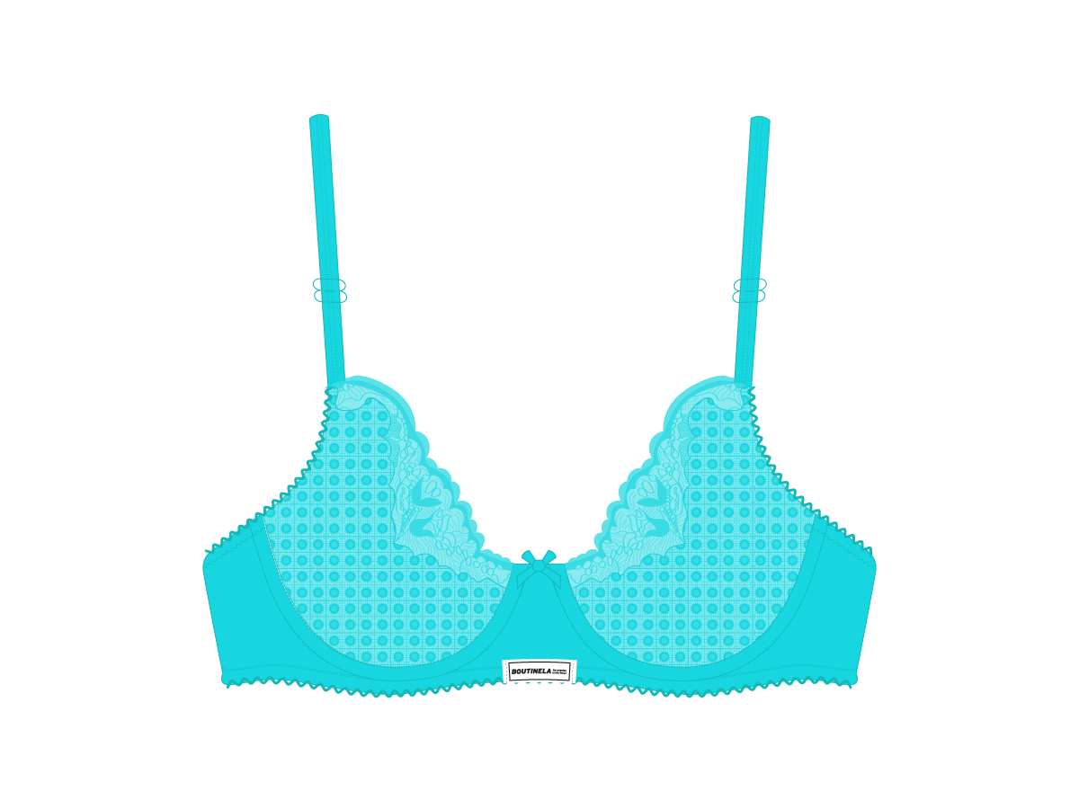Baby Blue Lace Bow Bra – Boutine LA