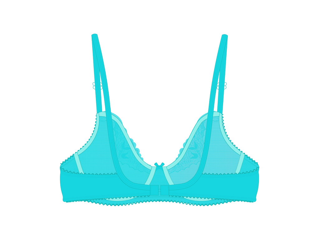 Baby Blue Lace Bow Bra – Boutine LA