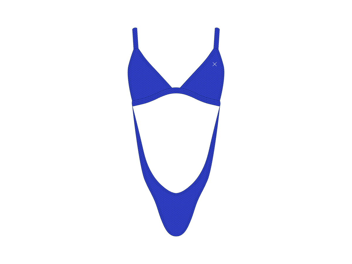 Laguna Blue Drift One Piece - Honeycomb Fabric – Boutine LA