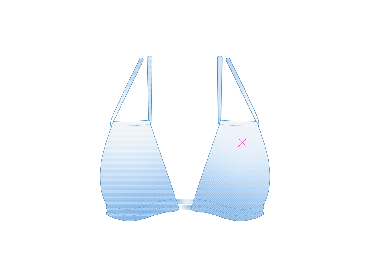 Sky Blue Ombre Roamer Top - Honeycomb Fabric – Boutine LA