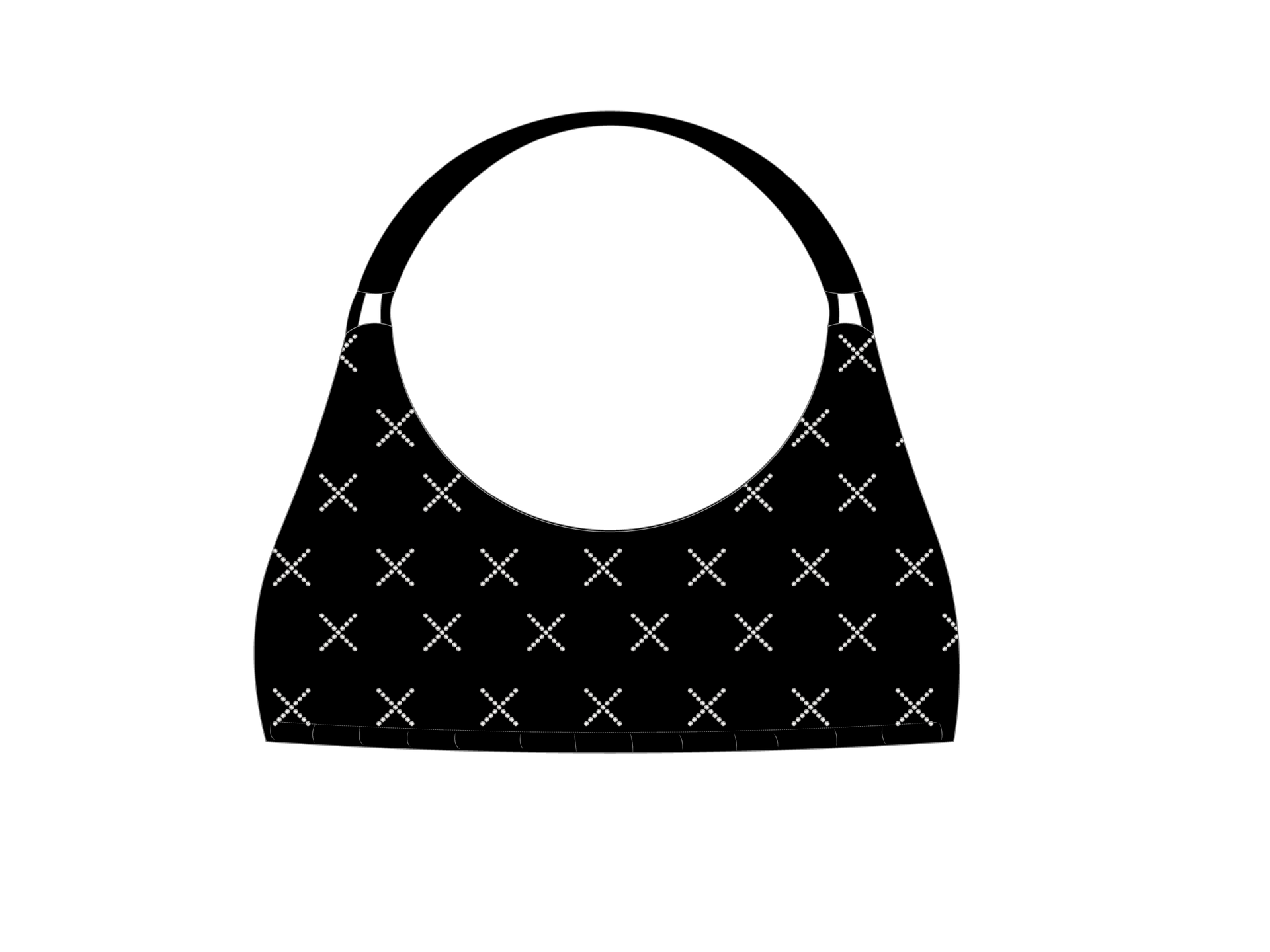 Black Rhinestone Logo Top – Boutine LA