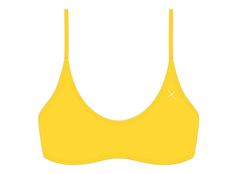 Black Fitted Yoga Bikini Top - by Boutine LA