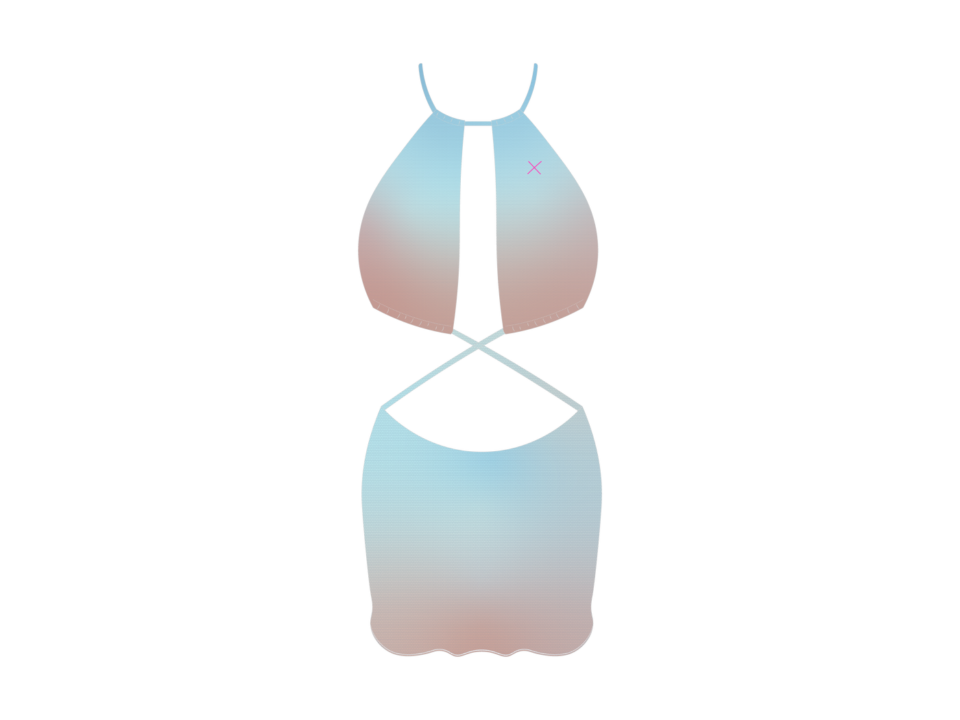 Sunset Ombre Mesh Bikini Top Dress – Boutine LA