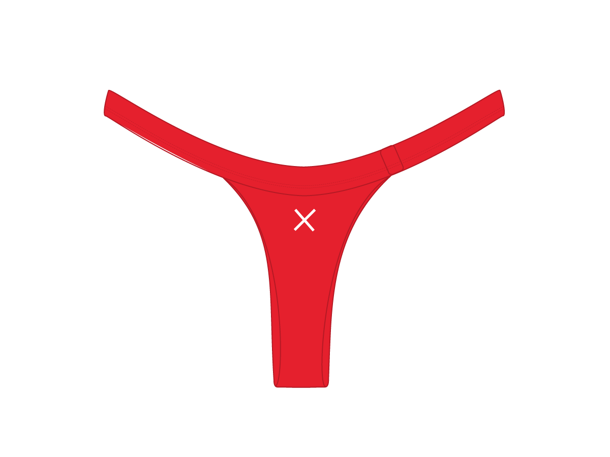Rose Red T-Cut Bottom – Boutine LA
