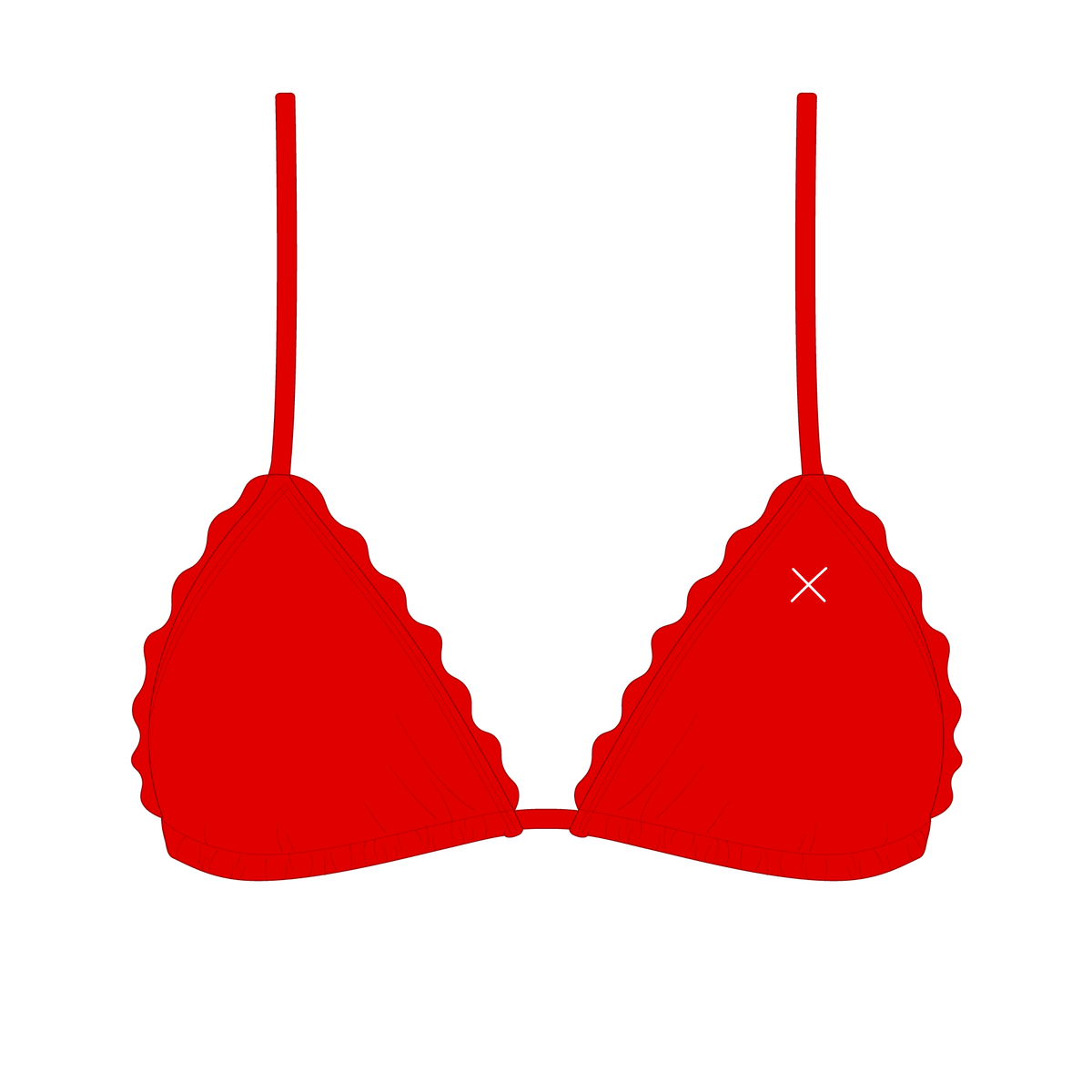 Rose Red Scallop Top – Boutine LA