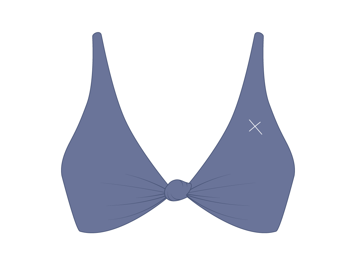 Black Fitted Yoga Bikini Top - by Boutine LA