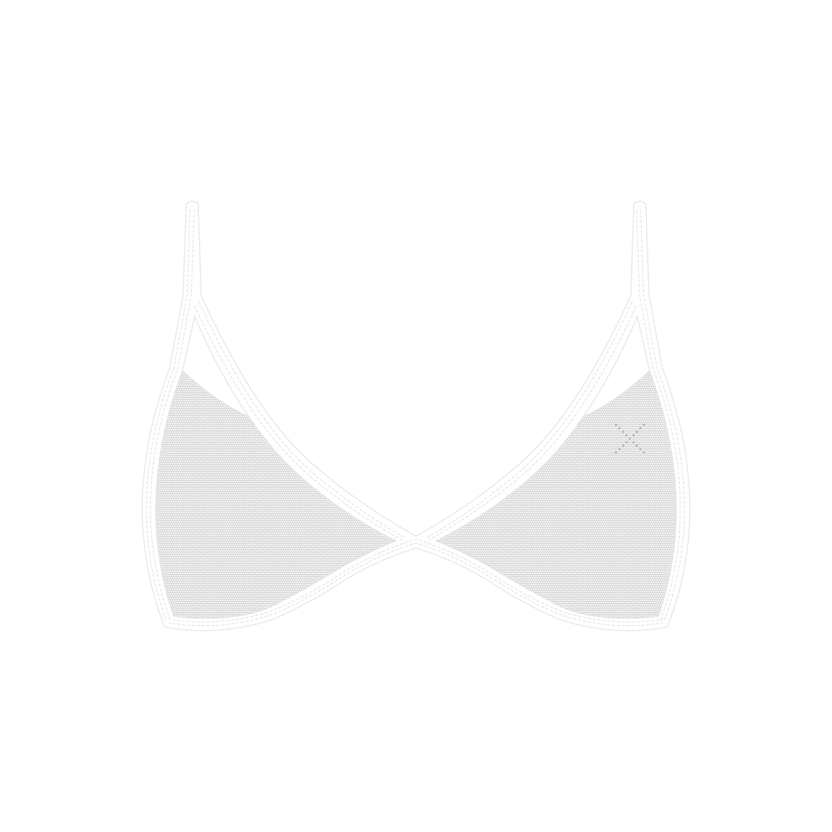 White Strappy Mesh Bralette – Boutine LA