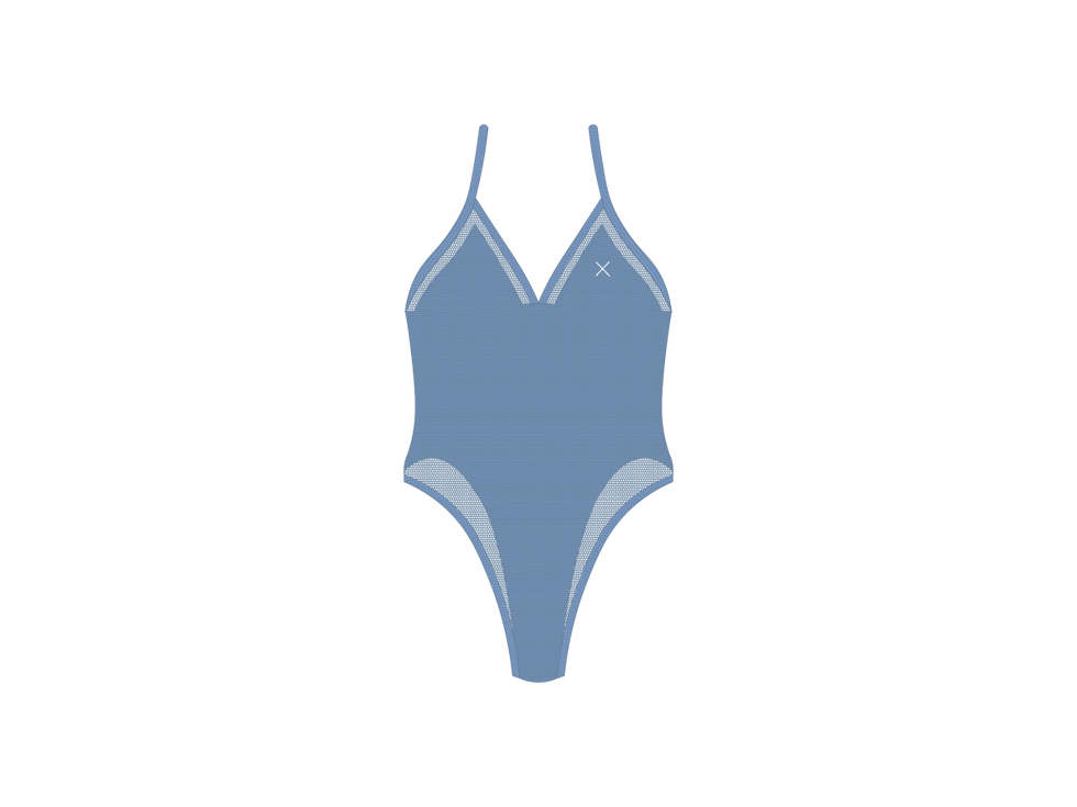 Slate Blue Voyage One Piece – Boutine LA