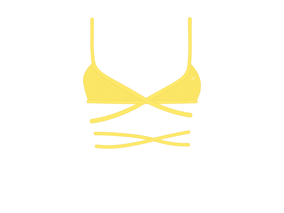 Yellow Wrap Bralette Top – Boutine LA