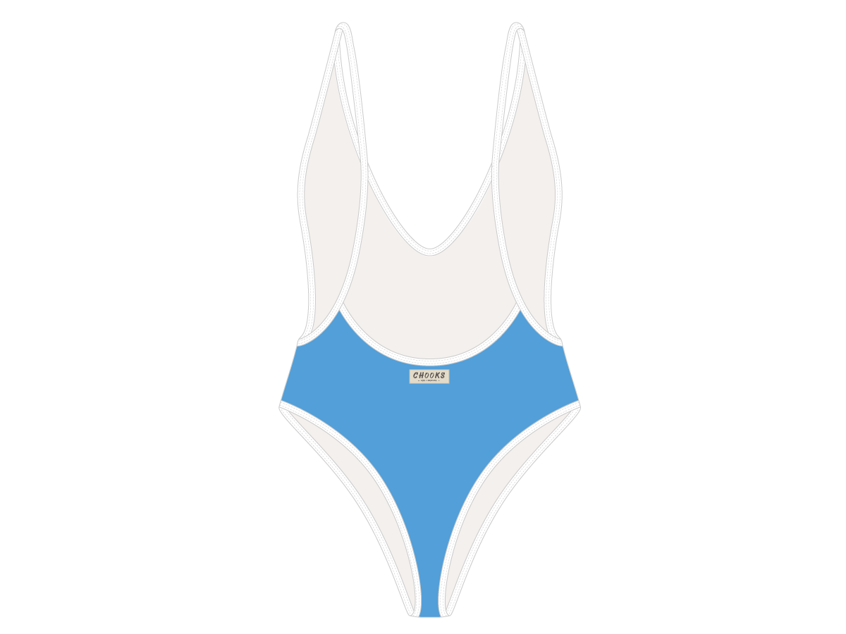 Shore Blue Retro One-Piece – Boutine LA